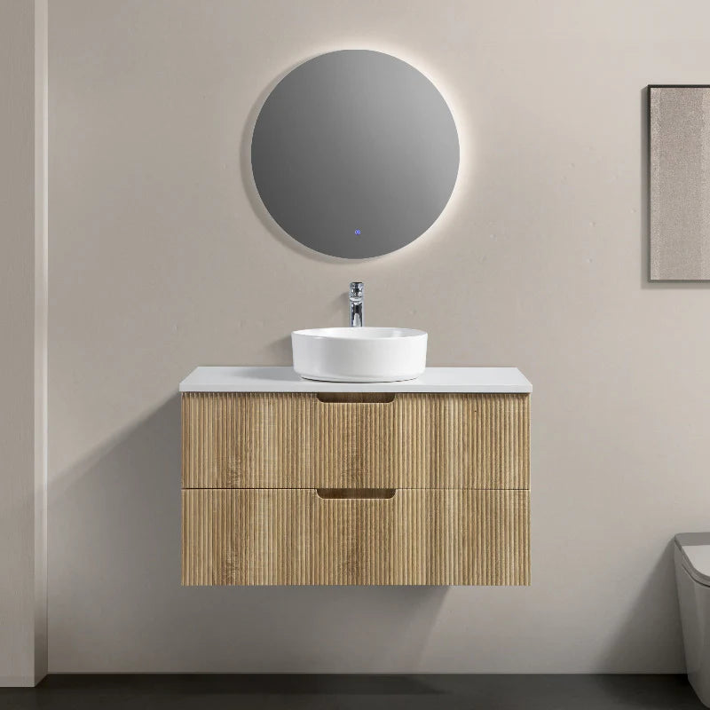Mornington Fluted Oak Wall Hung Vanity – Fluire Bathware