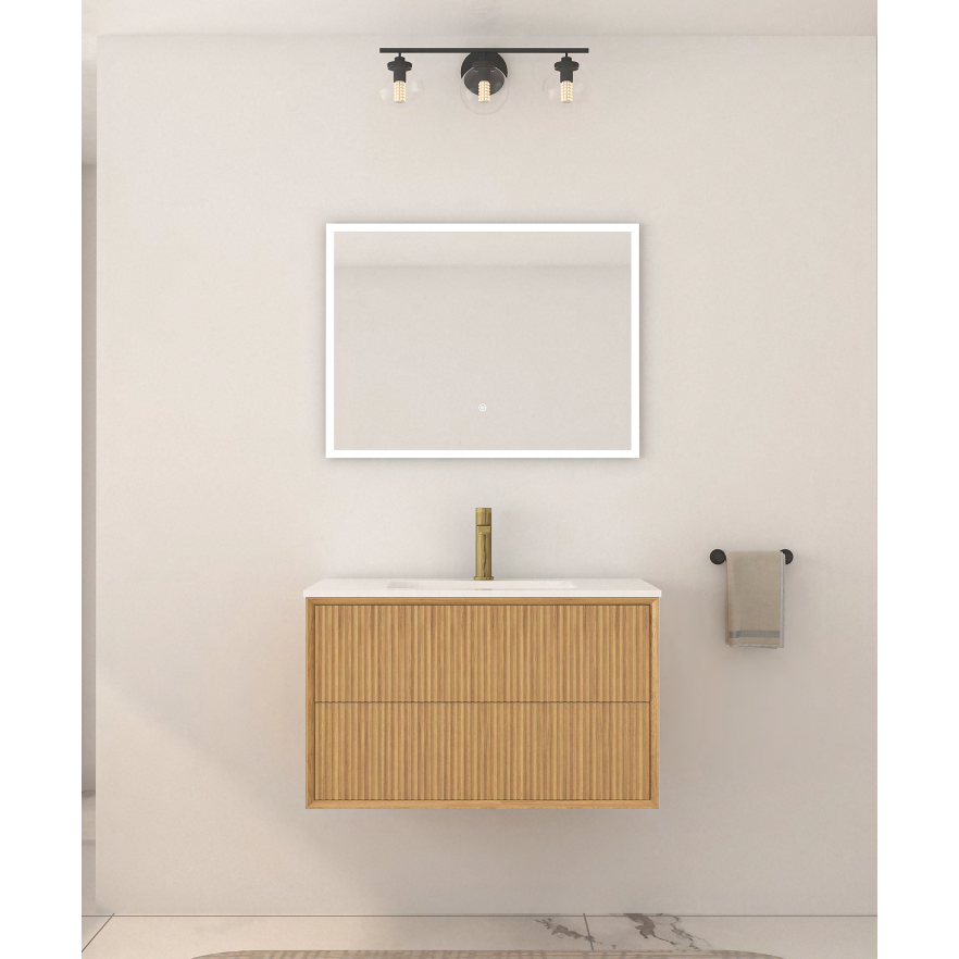 Oasis Elegant Oak Wall Hung Vanities – Fluire Bathware